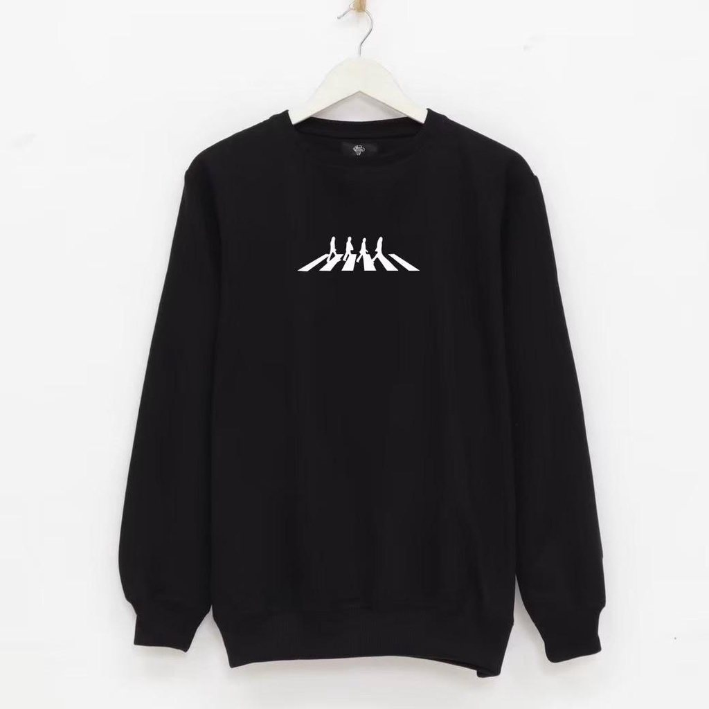 Jual Sweater Crewneck Hitam Putih Pria Wanita Berkualitas Original ...
