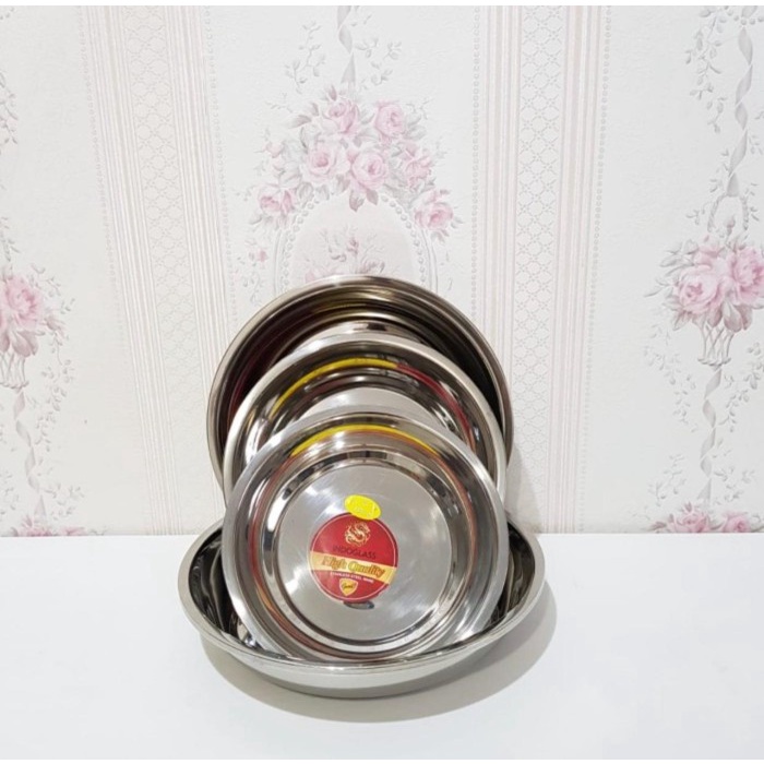 Jual MH Piring Stainless Steel Tebal Deep Plate Piring Dapur 16cm ...
