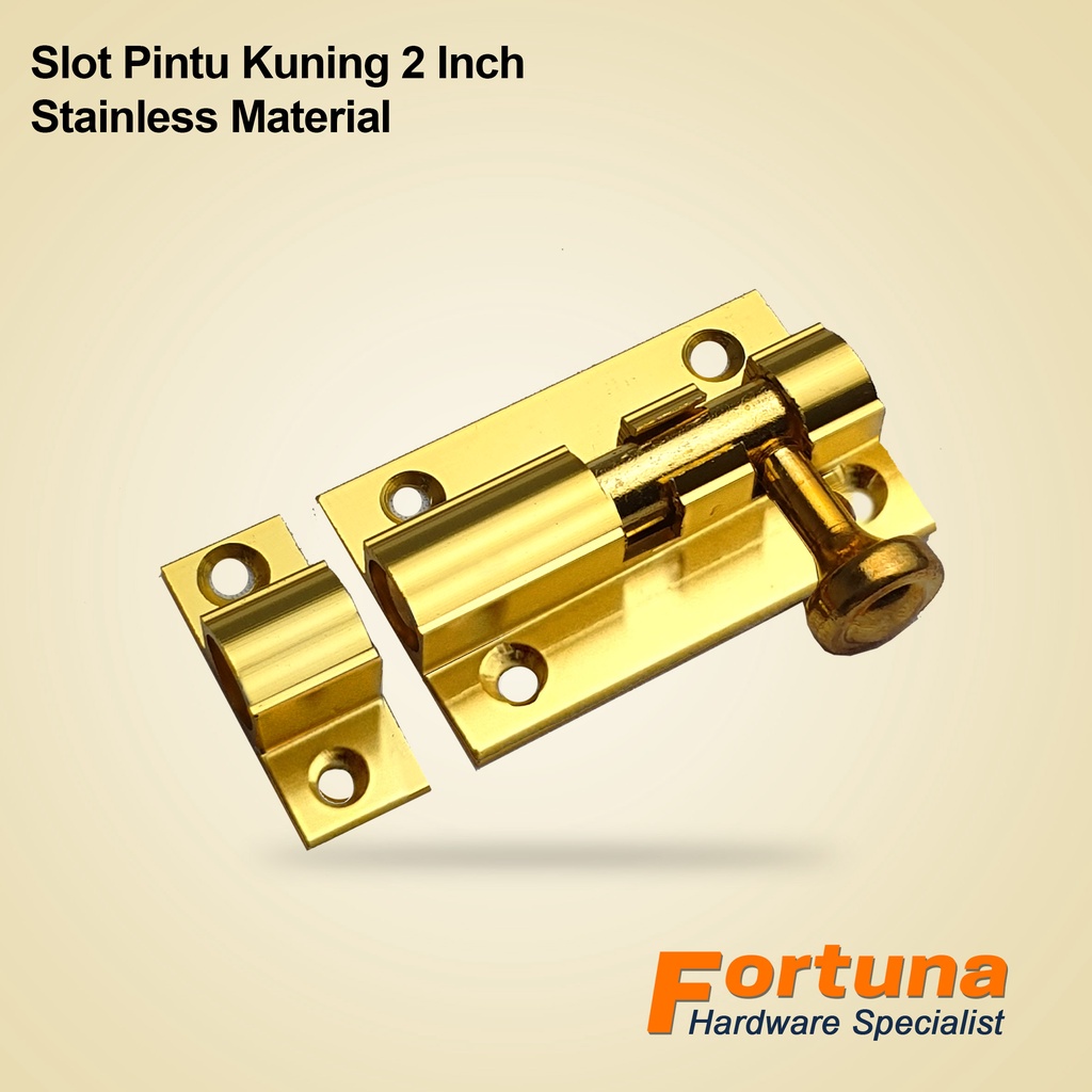 Jual Slot Pintu Kuning Barel Bolt 2 Inch (12 Pcs) | Shopee Indonesia