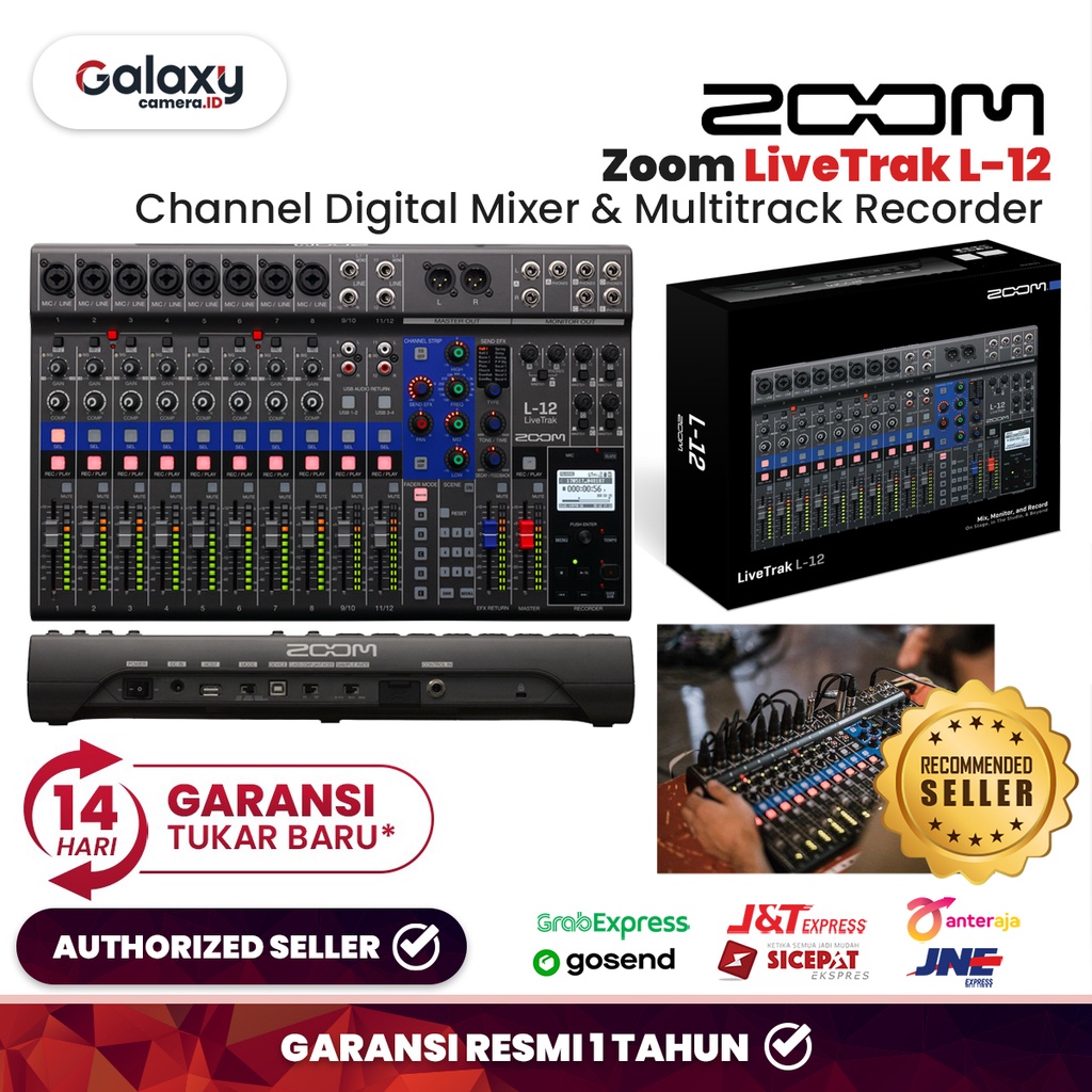 Jual Zoom LiveTrak L-12 Channel Digital Mixer & Multitrack Recorder L12 ...