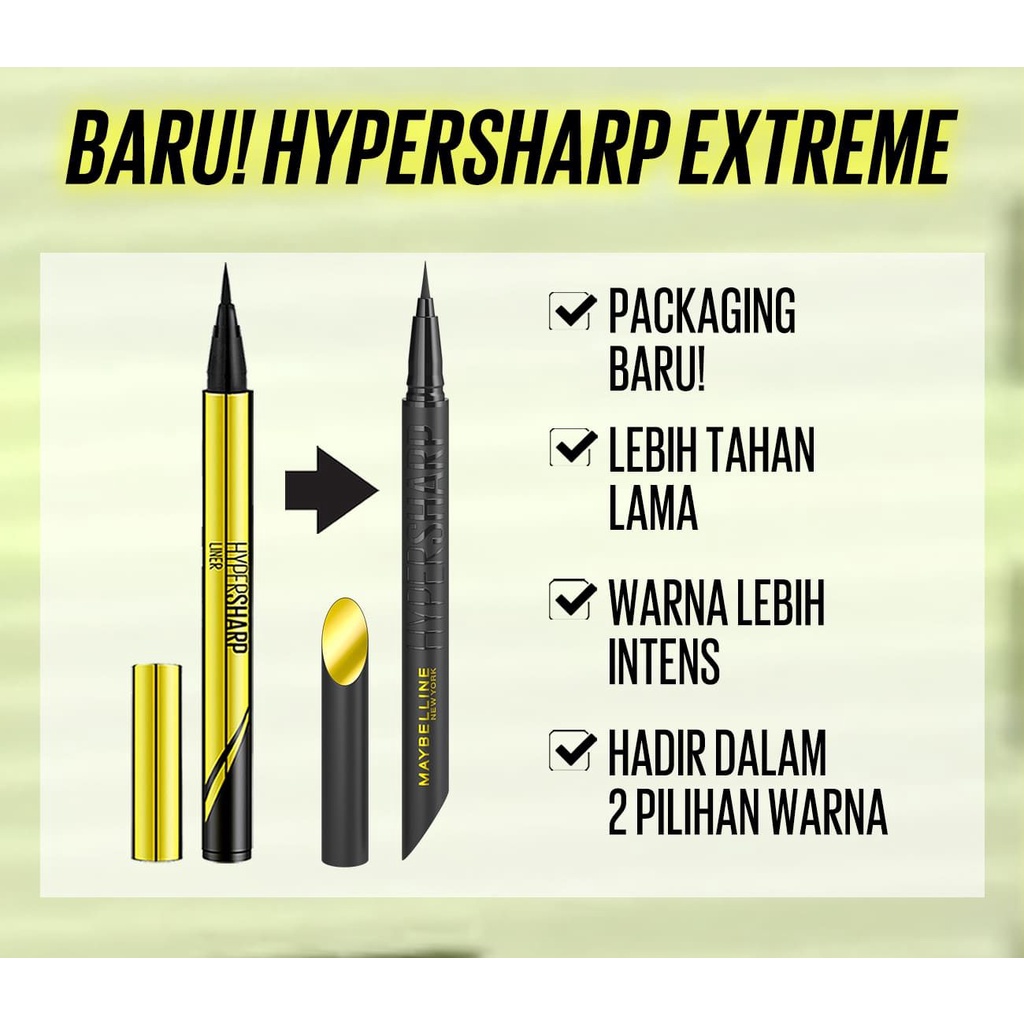 Jual NEW Maybelline Hypersharp Extreme Liner POWER / SHARP Eyeliner | Shopee Indonesia