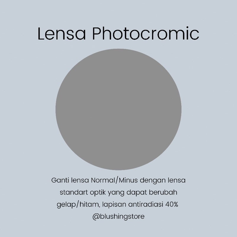 Jual (GANTI LENSA MINUS) PRODUK GANTI LENSA MINUS JENIS PHOTOCROMIC ...