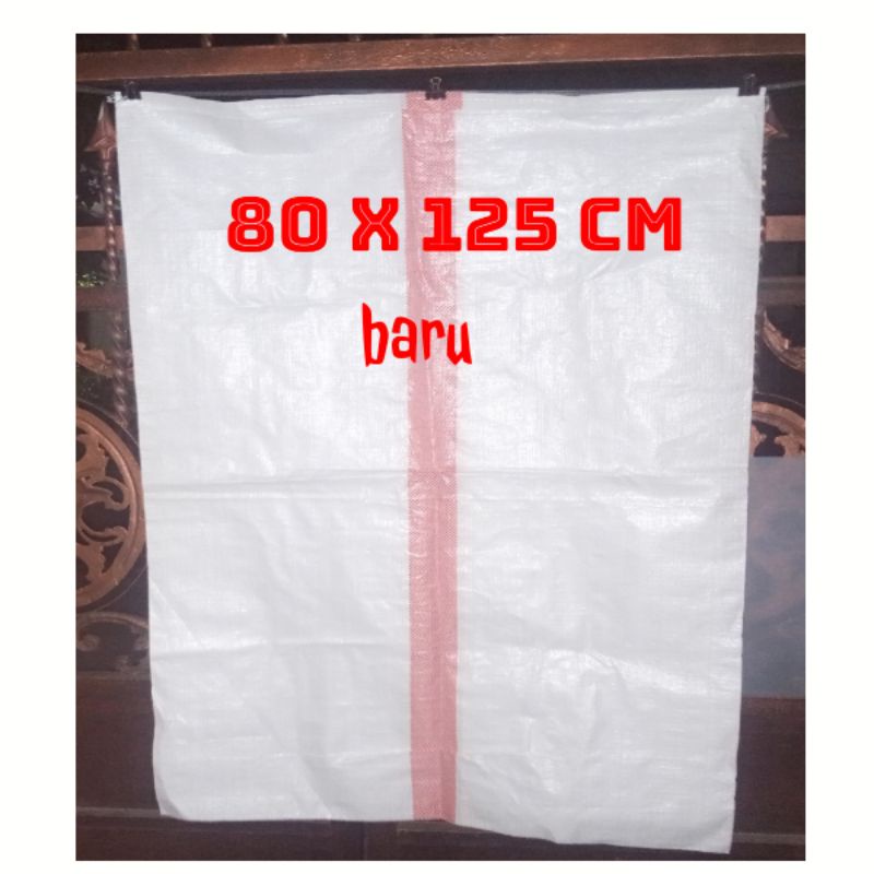Jual Karung plastik uk. 80 x 125 cm karung baru putih | Shopee Indonesia
