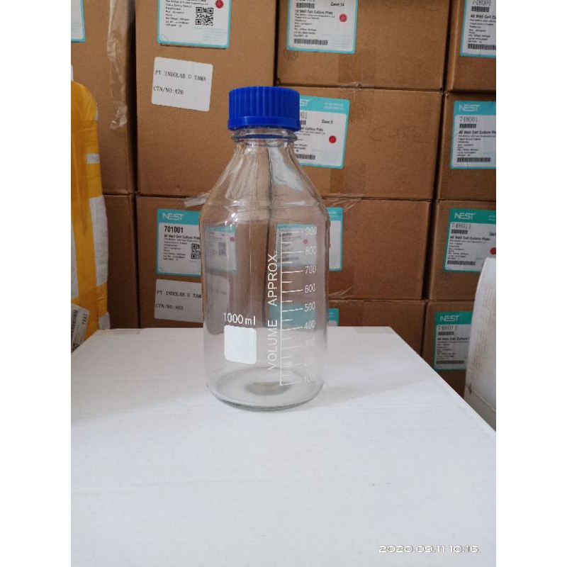 Jual Botol reagent media Laboratory bottle 1000mL RRC bukan Duran ...