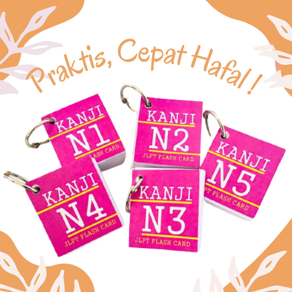 Jual FLASH CARD KANJI N5 N4 N3 N2 N1 JLPT PENGGANTI BUKU BAHASA JEPANG DASAR MENENGAH HAFALAN ...