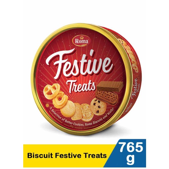 Jual Roma Biscuit Festive Treats 765G | Shopee Indonesia