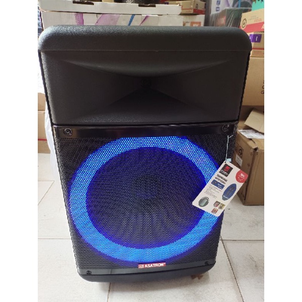 Jual speaker meeting portable asatron Hollywood 15inch USB bluetooth ...