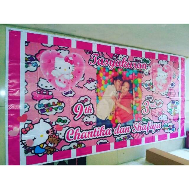 Jual Backdrop/banner ultah custom uk 2x1.5 meter | Shopee Indonesia