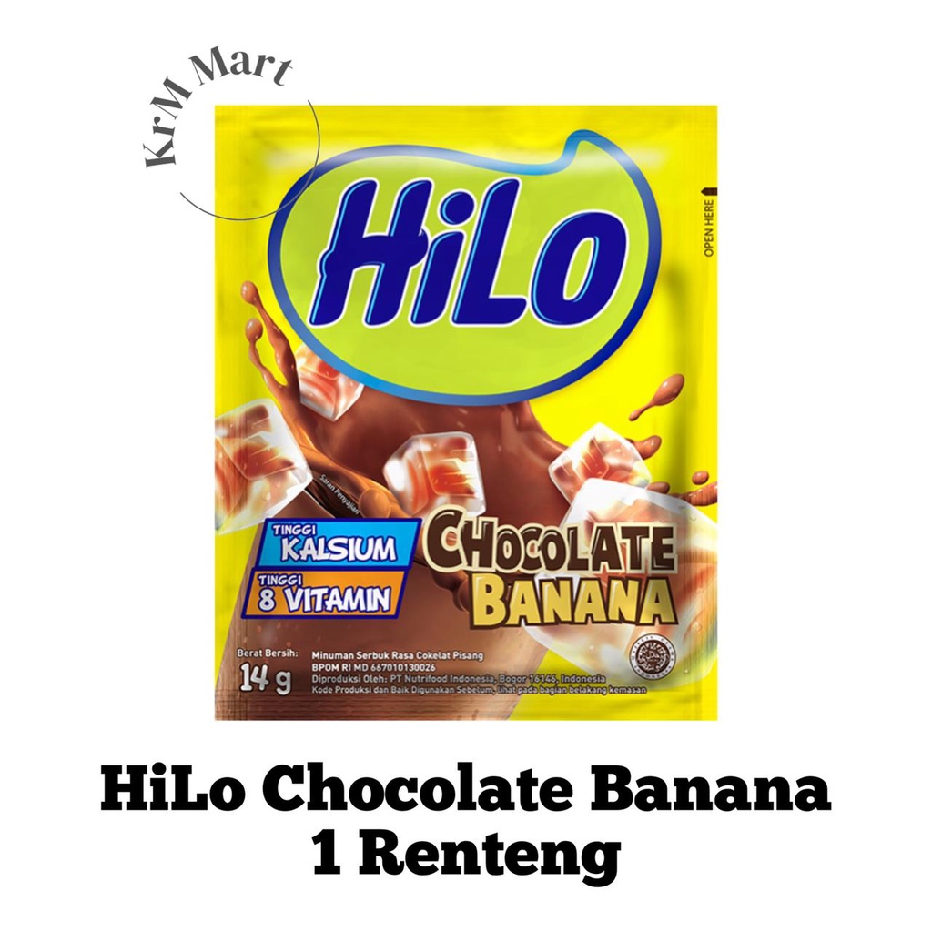 Jual Hilo Chocolate Banana 1 Renteng renceng isi 10 Sachet | Shopee ...