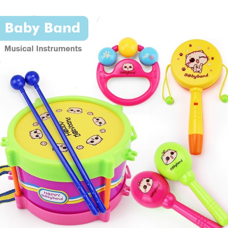 Jual Mainan Anak Alat Musik Happy Drum Maracas Set Belofty Toys ...