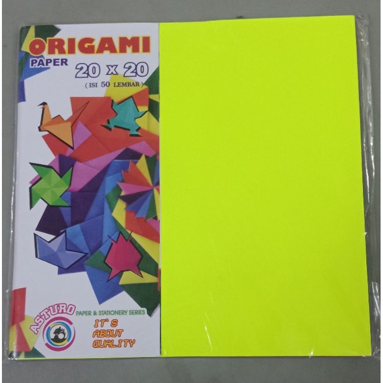 Jual ASTURO ORIGAMI 20 X 20 ISI 50 LEMBAR CAMPUR WARNA | Shopee Indonesia