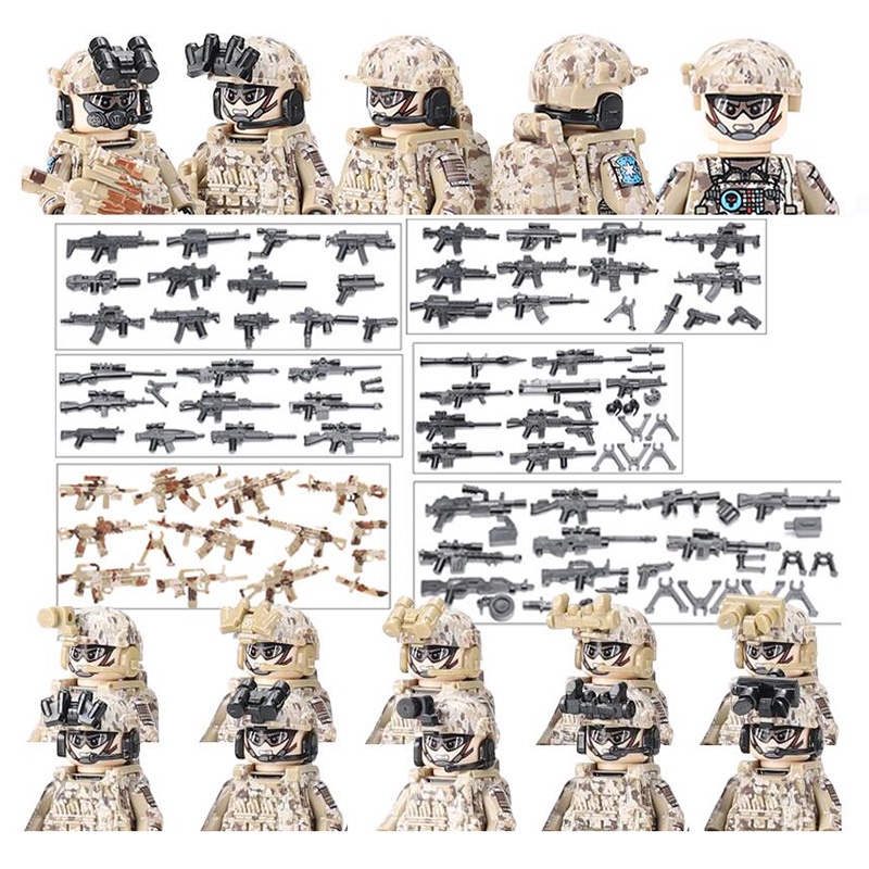 Jual US Navy SEALS Soldier Building Blocks Military Modern Army Special ...