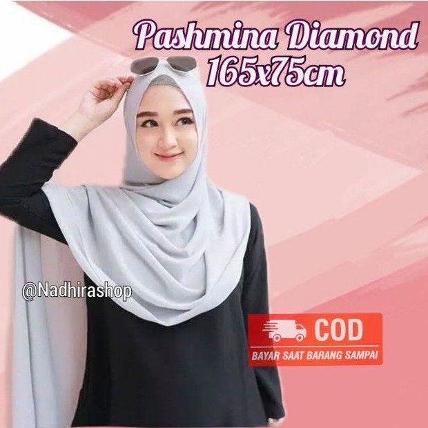 Jual hijab pashmina diamond / krudung pasmina nisa sabyan diamon ...