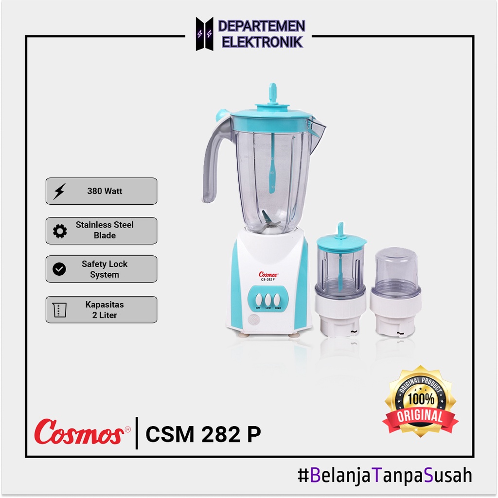Jual COSMOS blender plastik 3in1 CB 282 P MURAH BANGET / GARANSI RESMI ...