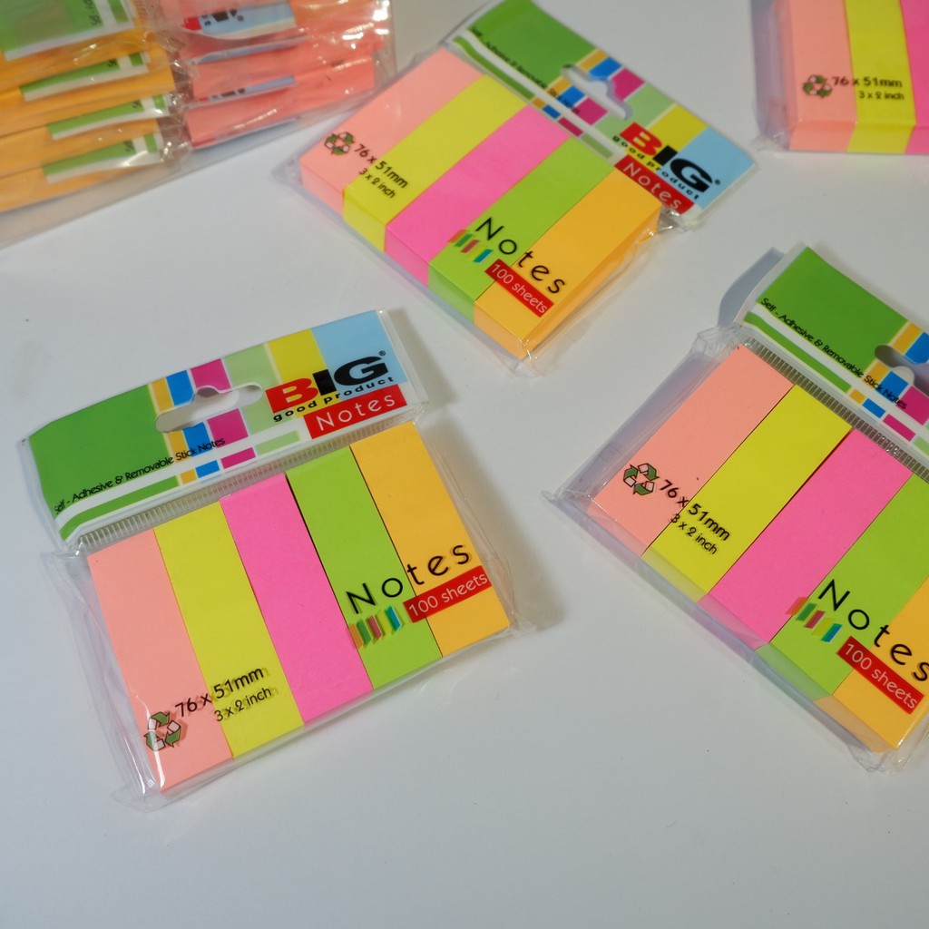 Jual STICKY NOTES BIG 76 MM x 51 MM 5 BARIS (MEMO / POST IT) | ALHAZEN ...