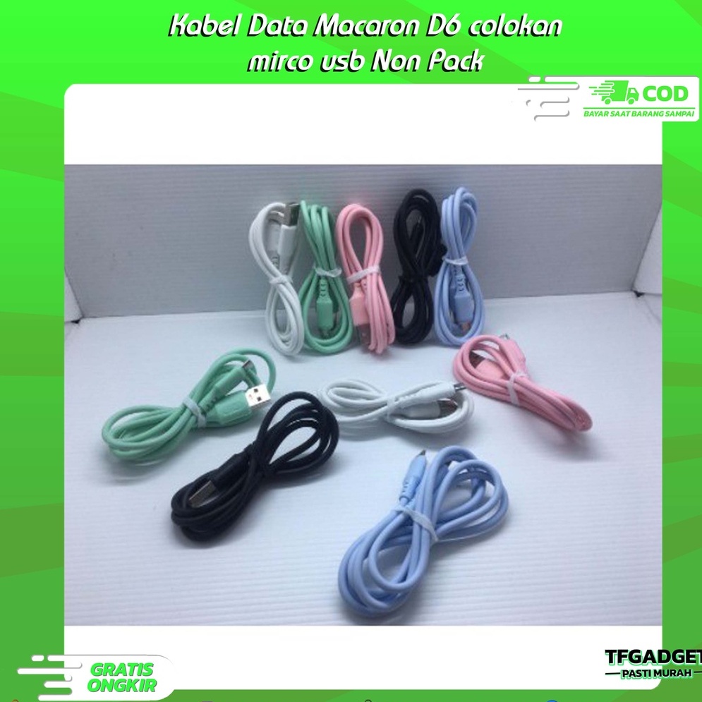 Jual Kabel Charger Micro USB Macaron D6 colokan mirco usb MURAH Non ...