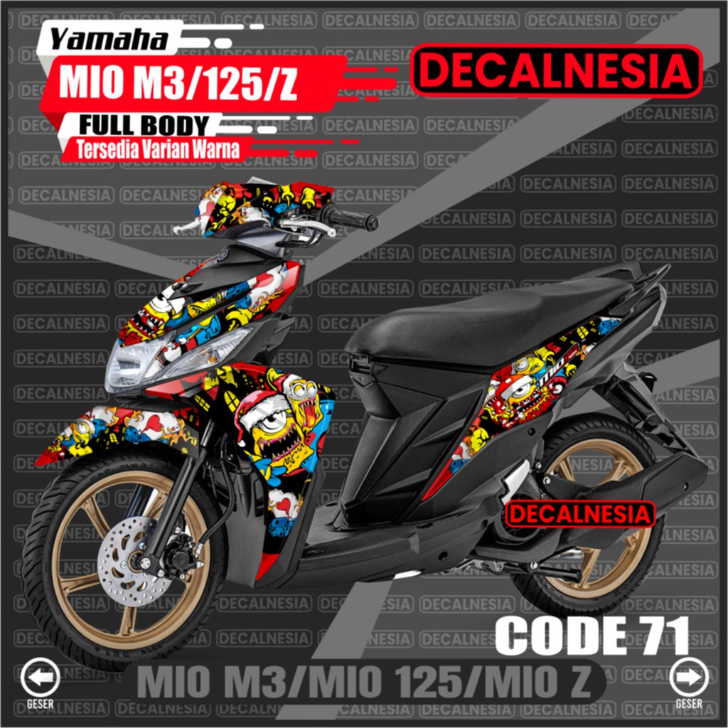 Jual Decalnesia Decal Mio M3 125 Z Full Body Stiker Mio M3 125 Z ...