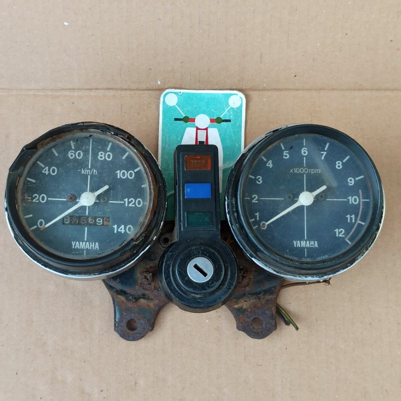 Jual speedometer tachometer Yamaha RX 100 ori original second bekas ...