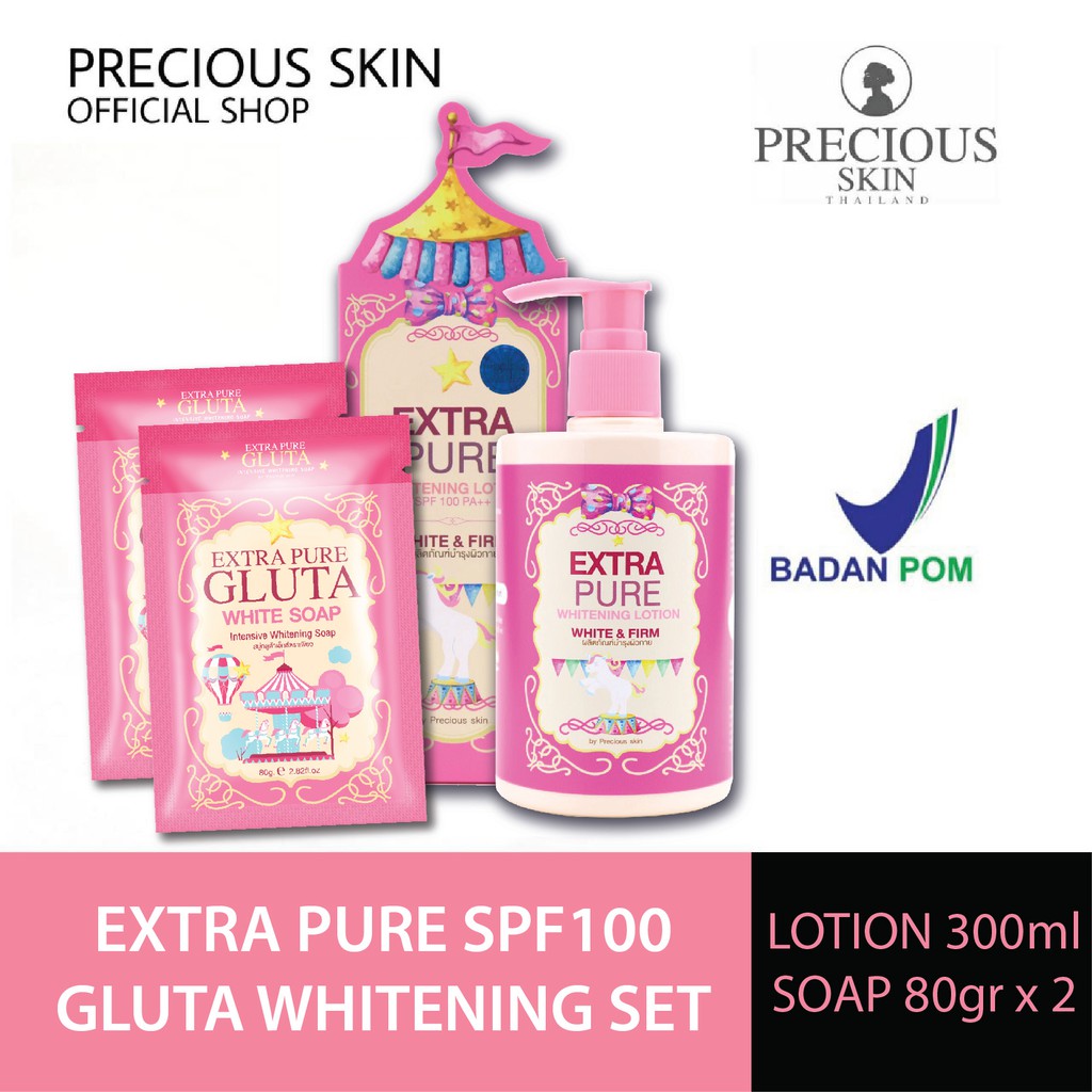 Jual Precious Skin Thailand Extra Pure Gluta Whitening Set / Set ...
