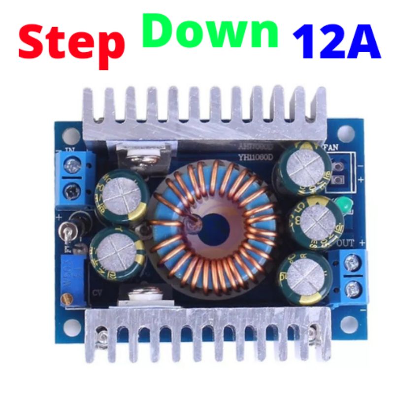Jual STEP DOWN 12A 200W DC TO DC ADJUSTABLE POWER SUPPLY 4.5-30V TO ...