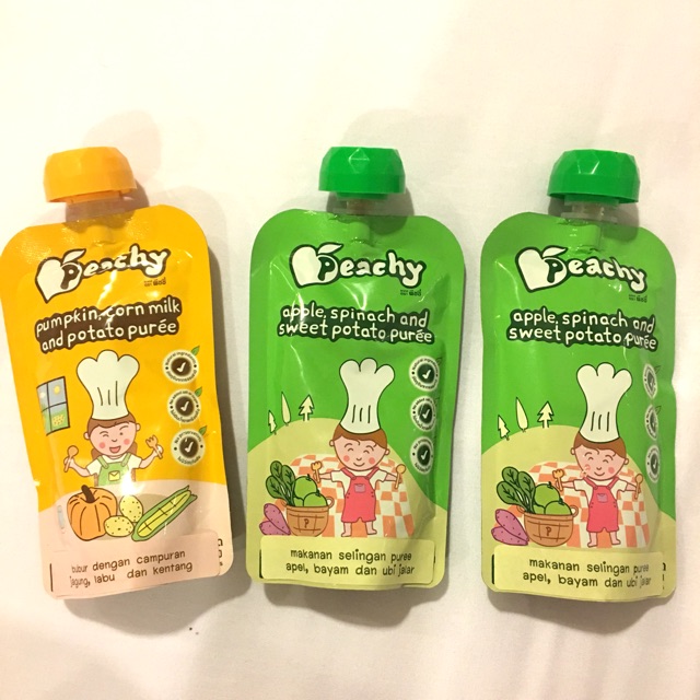 Jual Peachy Puree (Makanan Selingan MPASI Puree / bubur) | Shopee Indonesia
