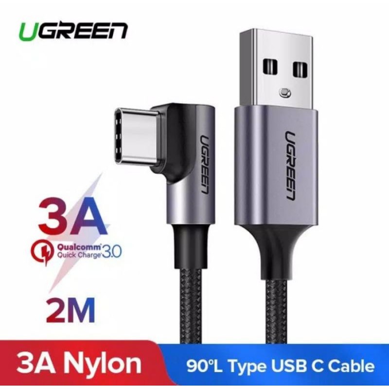 Jual 50942 Kabel Cas Charger Ugreen Cable USB C Type-C L 90 degree 3A ...
