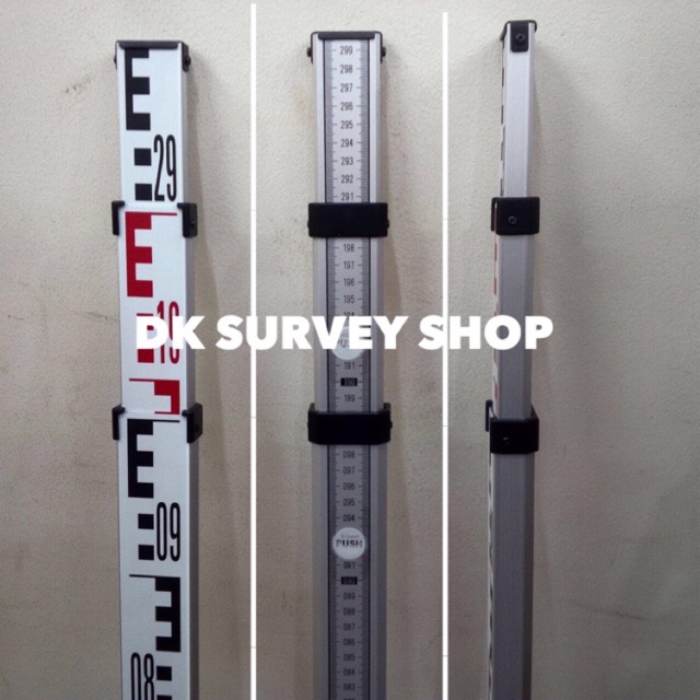 Jual RAMBU UKUR 3 METER/ MISTAR/BAK UKUR 3M/3 METER/ LEVELLING STAFF ...