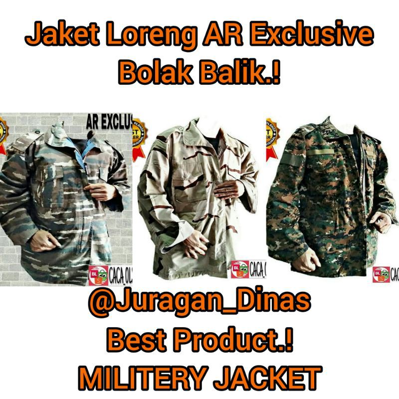 Jual JAKET LORENG TNI POLRI AL ABRI TENTARA MILITER GURUN MARPAT ARMY ...