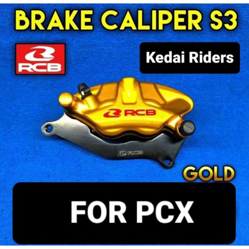 Jual Kaliper Caliper RCB S3 PCX Depan Disc Standar PNP Gold | Shopee ...