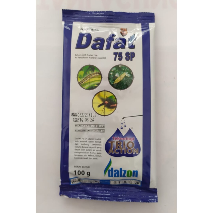 Jual INSEKTISIDA BAHAN AKTIF ASEFAT DAFAT 75 SP 100 GRAM | Shopee Indonesia