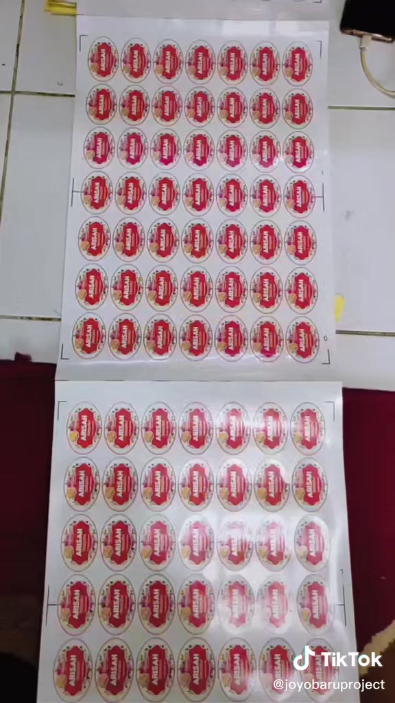 Jual (FREE DESAIN) CETAK STIKER STICKER LABEL MAKANAN / OLSHOP / BONTAX ...