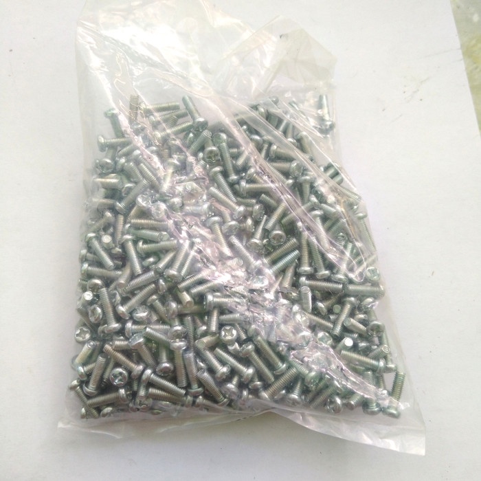 Jual Baut JP M4x25 / Machine Screw M4 Kepala Obeng Bulat (100pcs) Galvanis | Shopee Indonesia