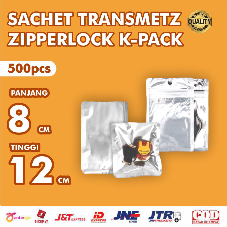 Jual [500pcs] SACHET KOMBINASI ZIPPERLOCK PLASTIK KLIP 8x12 K-PACK ...