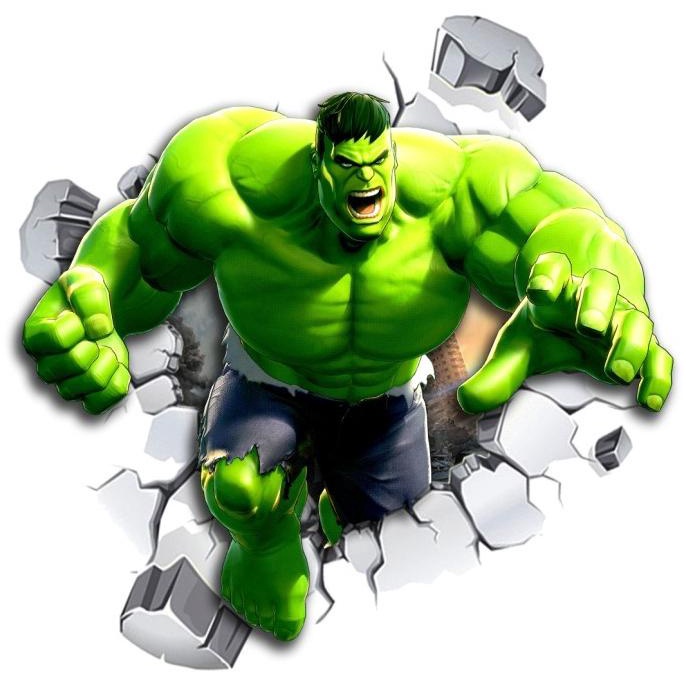 Jual Stiker Dinding Wall Sticker 3D Hulk Superhero Marvel Resize ...