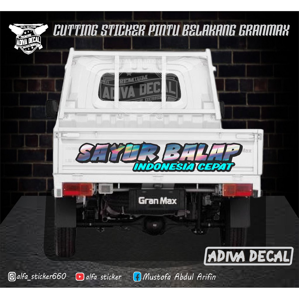 Jual STICKER CUTTING/TULISAN COSTUM PINTU BELAKANG MOBIL PICK UP ...