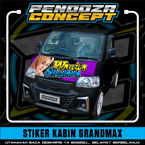Jual stiker decal kabin grand max/stiker kap dada depan grand max ...