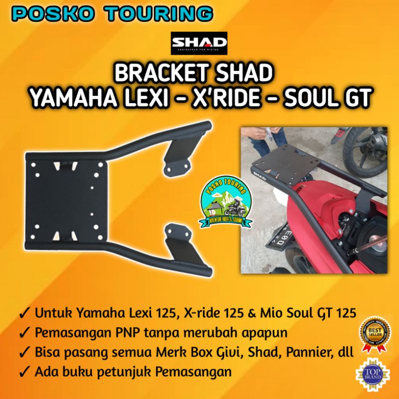Jual Bracket Shad Bracket Box Yamaha Lexi X-Ride125 Mio Soul GT ...