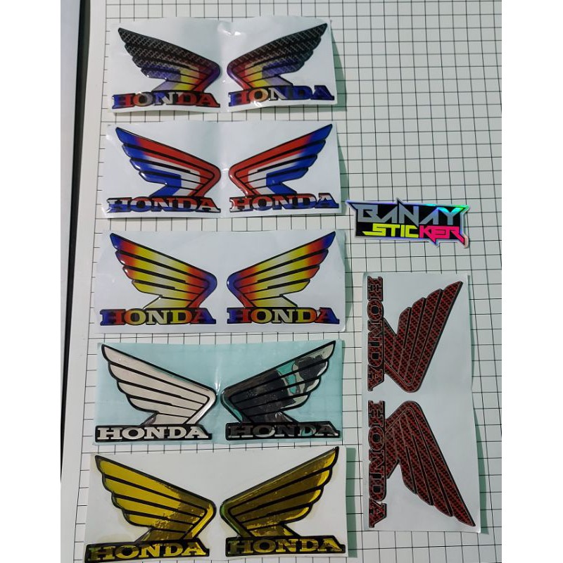 Jual STICKER EMBLEM SAYAP HONDA WING HONDA TIMBUL KIRI KANAN | Shopee ...