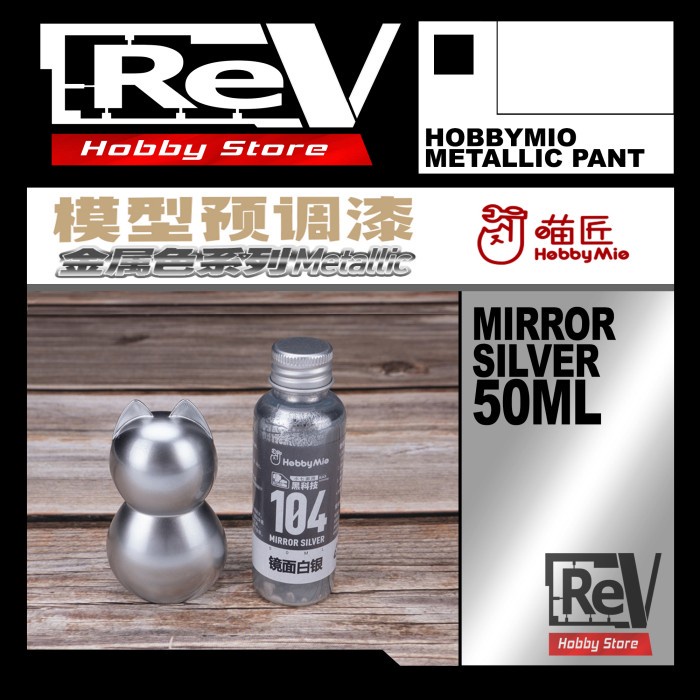 Jual HOBBY MIO PAINT MIRROR SILVER 104 50ML CAT AIRBRUSH MODELKIT ...