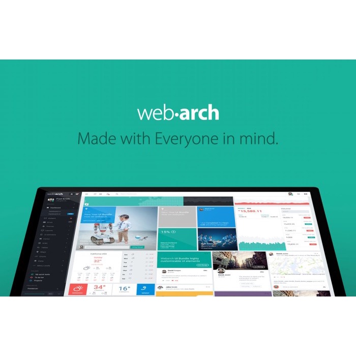 Jual Template Webarch - Responsive Admin Dashboard Template Web | Shopee Indonesia