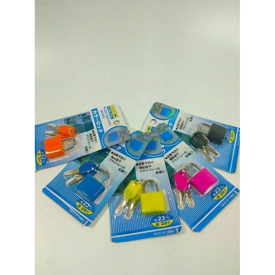 Jual gembok mini gembok koper 23mm / tas warna warni 23 mm mini TERBARU ...