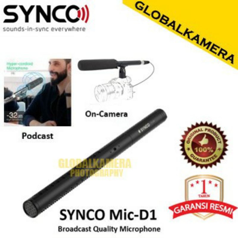 Jual Synco Mic-D1 Hyper-Cardioid Professional Shotgun Microphone ...