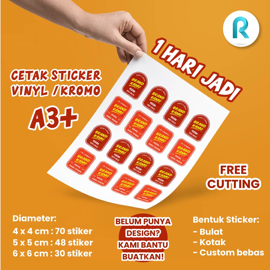 Jual JASA CETAK STICKER | STICKER VINYL | STICKER KROMO | CETAK LOGO ...