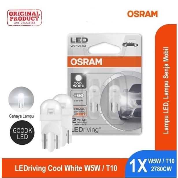 Jual Lampu LED Senja T10 OSRAM Cool White Putih 12V W5W High Quality ...