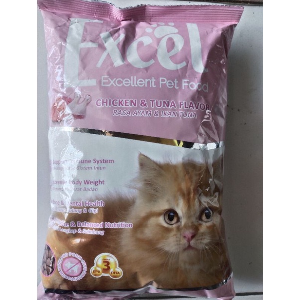 Jual excel kitten chicken & tuna flavor 500gr | Shopee Indonesia