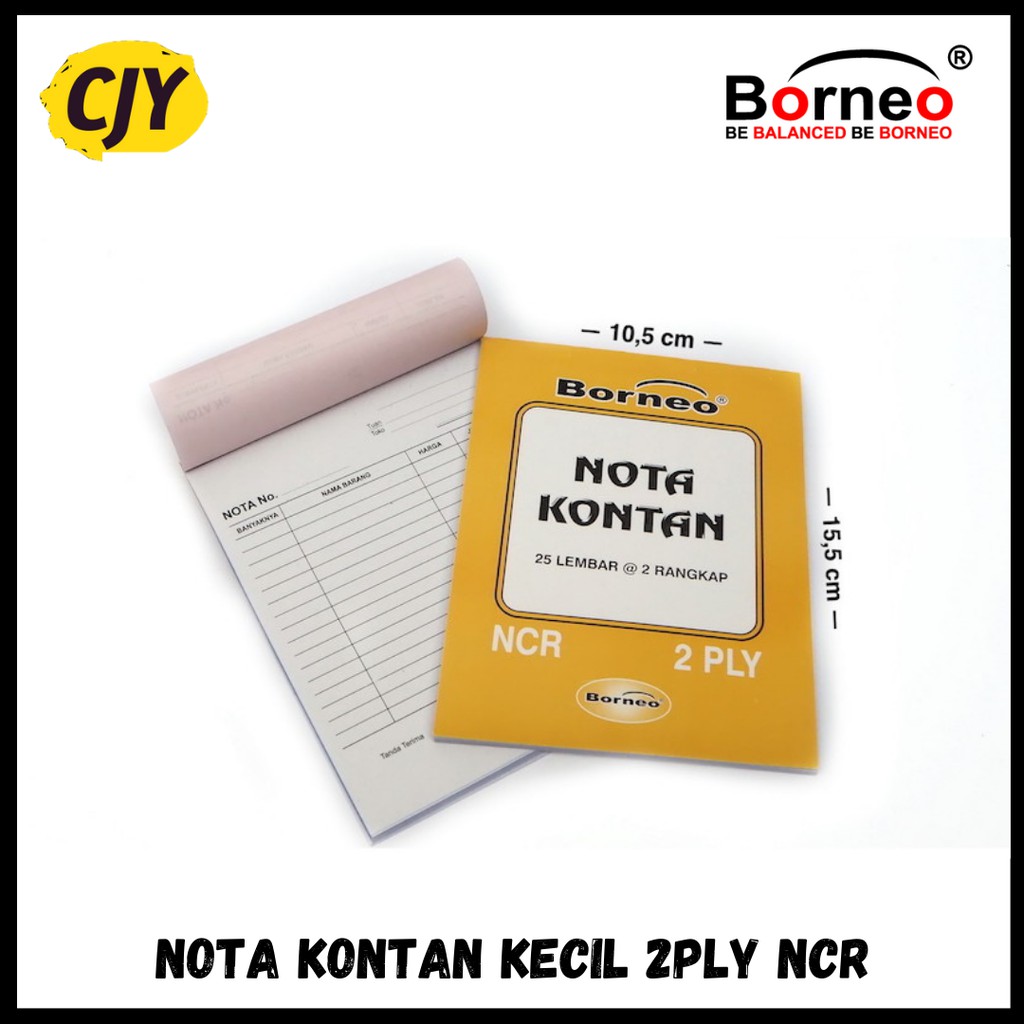 Jual Nota Kontan Kecil 2 ply NCR (25 Lbr) | Shopee Indonesia