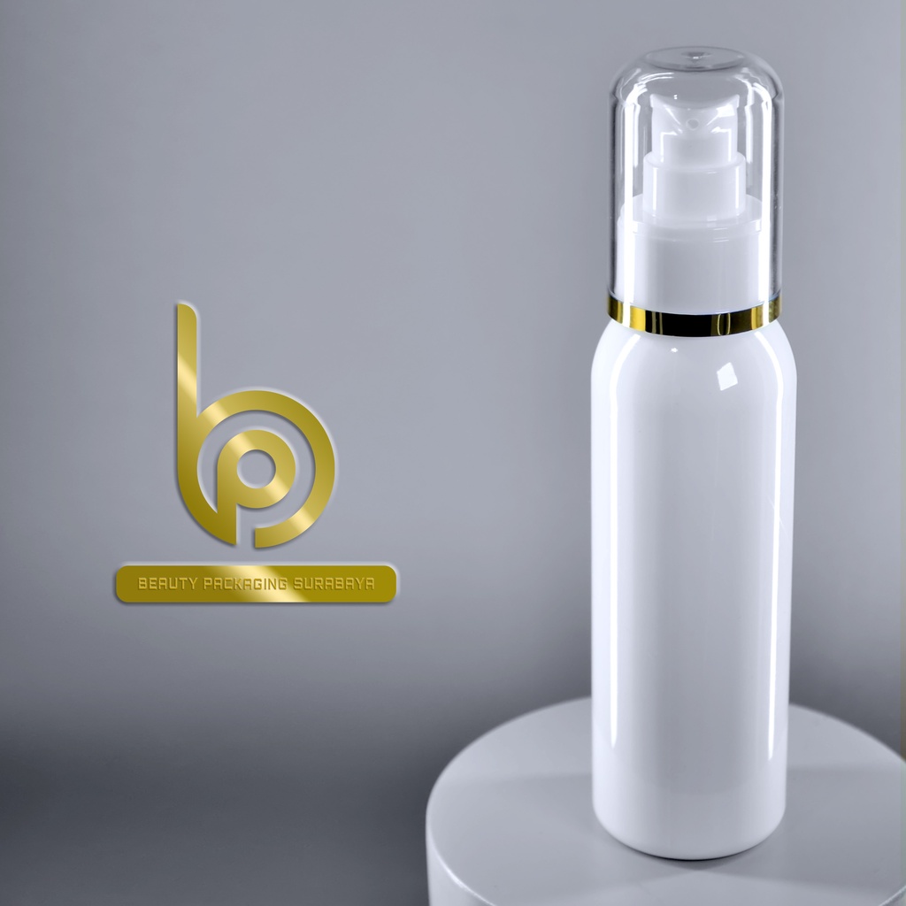 Jual Botol Plastik PET 100ml BR Putih Tutup Pump Treatment FC List | Shopee Indonesia