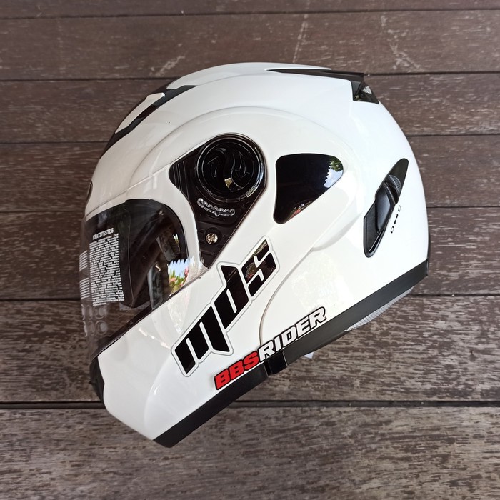 Jual Helm modular Helm MDS Prorider putih white glossy | Shopee Indonesia