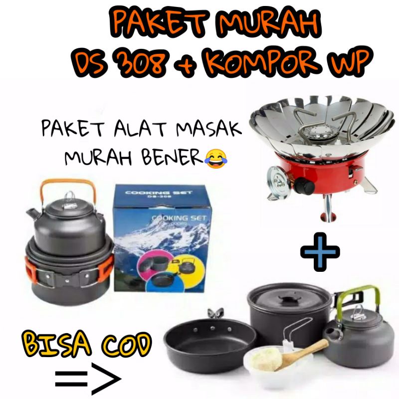 Jual PAKETALAT MASAK KOMPOR WP + COOKING SET DS 308 | ALAT MASAK ...