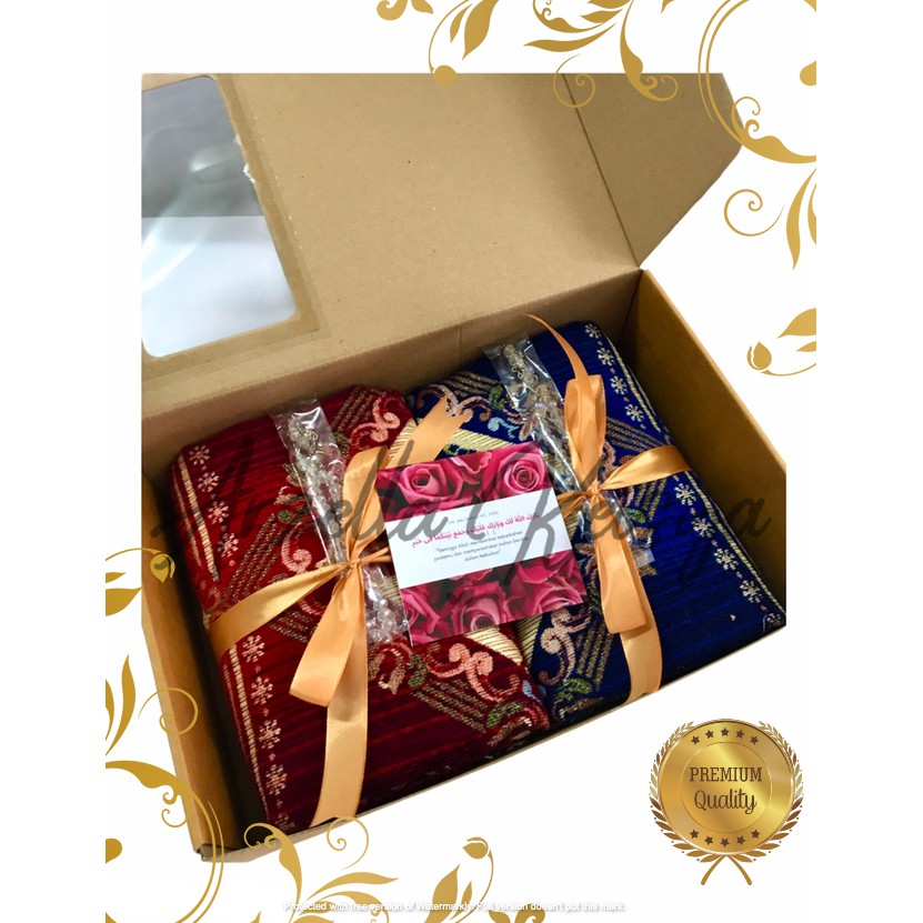 Jual Paket Kado Pernikahan Pengantin Premium Sajadah Couple Turki Tebal ...